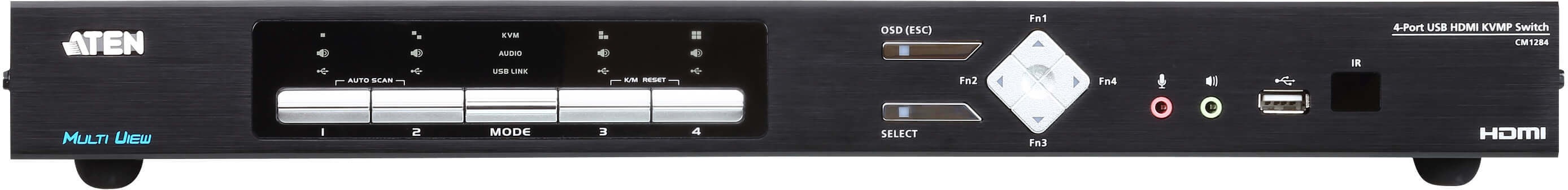 Aten 4-Port USB 4K HDMI Multi-View KVMP Switch CM1284 - Kenmerken ...