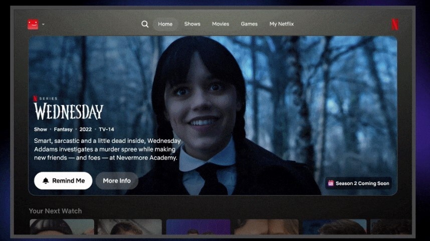 Netflix toont nieuwe interface voor app op tv's - Tweakers