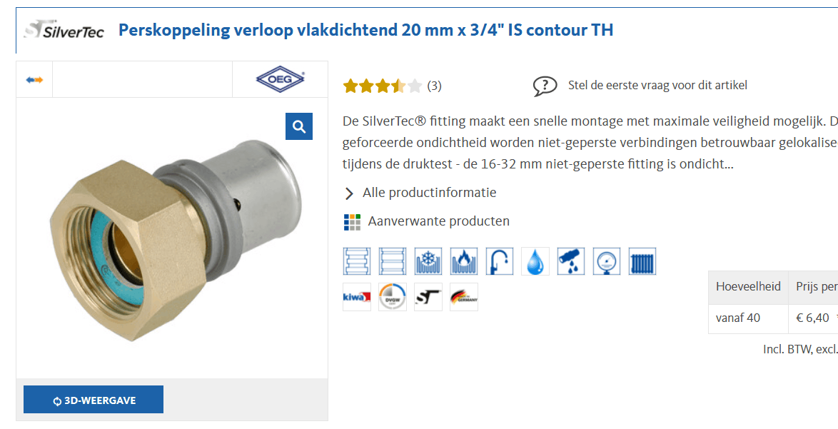 Radiator verbinden naar verdeler - Duurzame energie en installaties - GoT