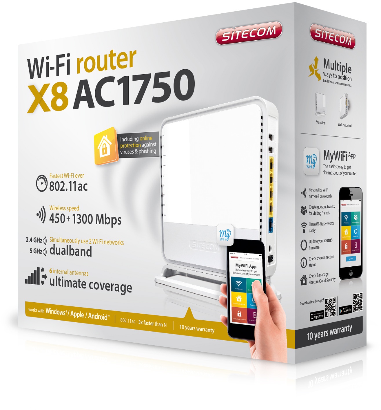Specificaties van Sitecom WLR-8100 - Router - AC1750 - Tweakers