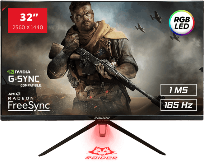 Specificaties van Raider 32" 165Hz QHD Ultra Gaming Zwart - Tweakers