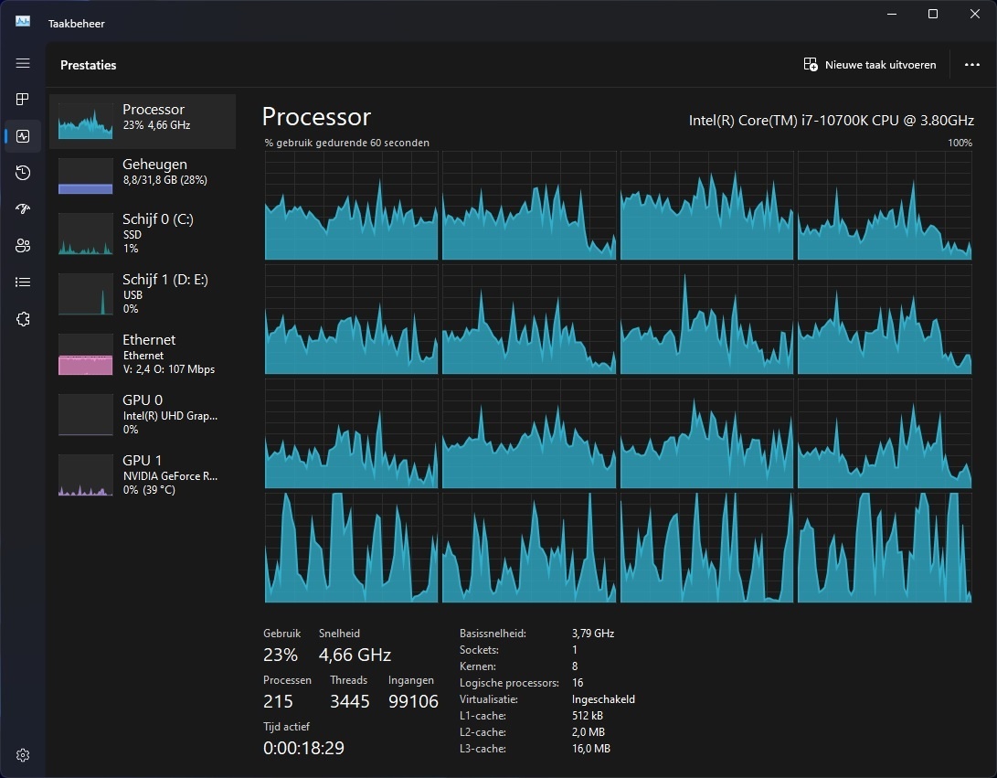 Schone installatie, 100 CPU - Client software algemeen - GoT