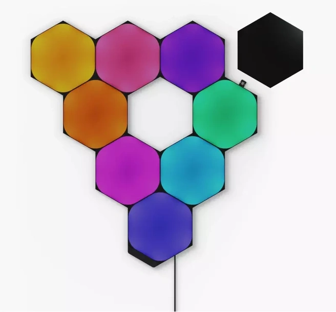 Nanoleaf Shapes Limited Edition Ultra Black Hexagons Starter Kit (9 ...