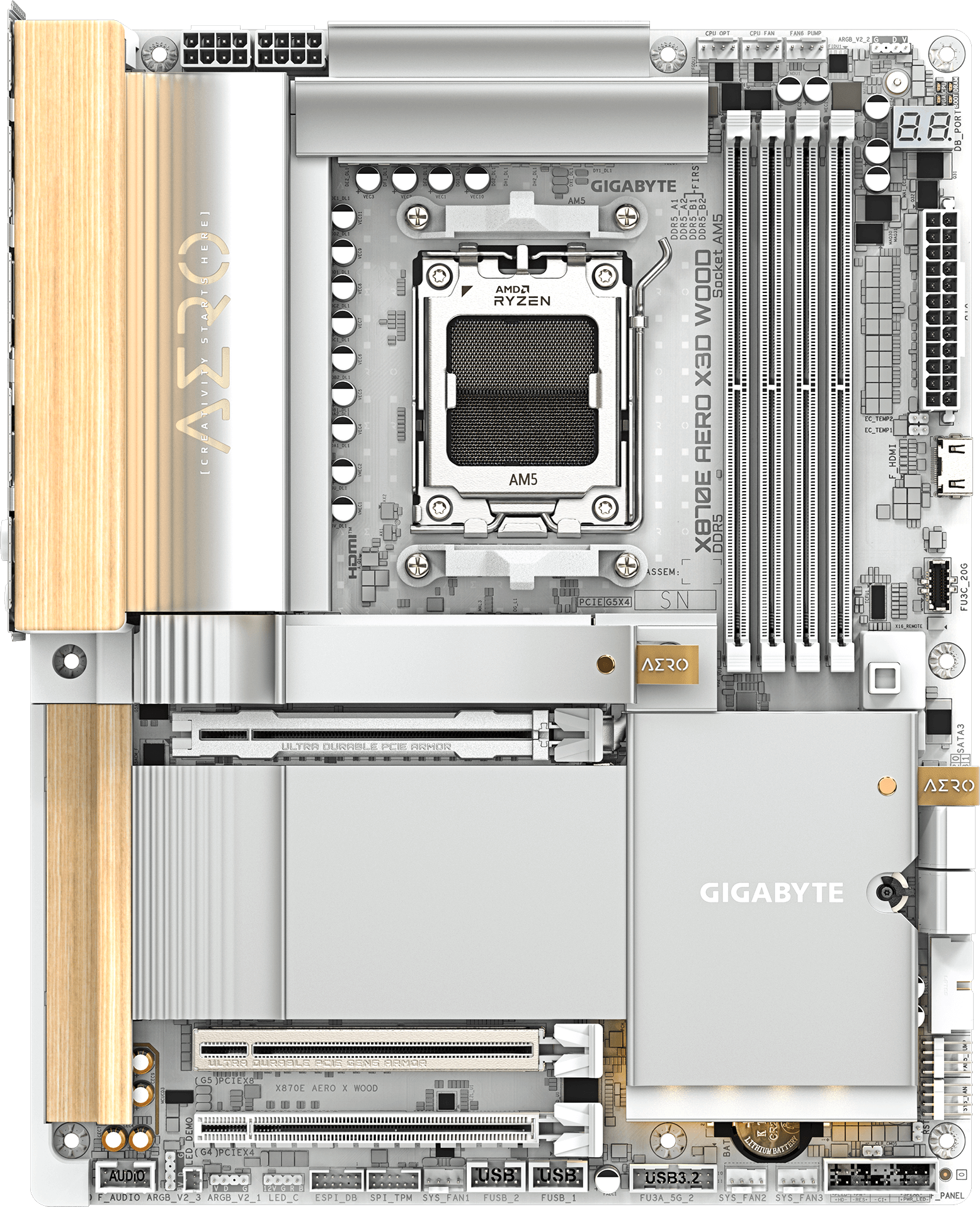 Gigabyte X870E AERO X3D Wood: nieuws, deals, prijzen en reviews - Tweakers