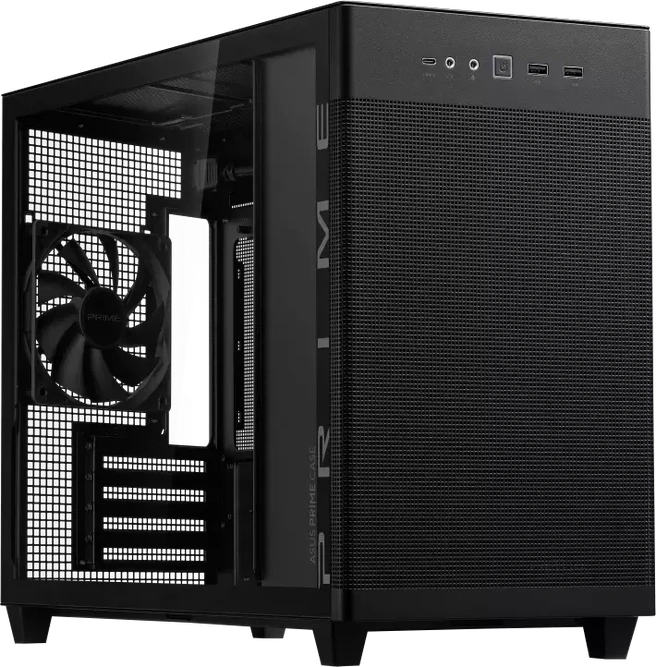 Specificaties van ASUS Prime AP201 Tempered Glass Zwart - Tweakers