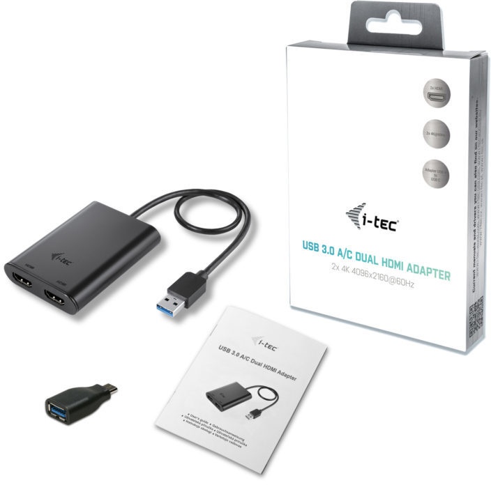 Specificaties van i-tec USB 3.0 / USB-C Dual 4K HDMI Video Adapter - Tweakers