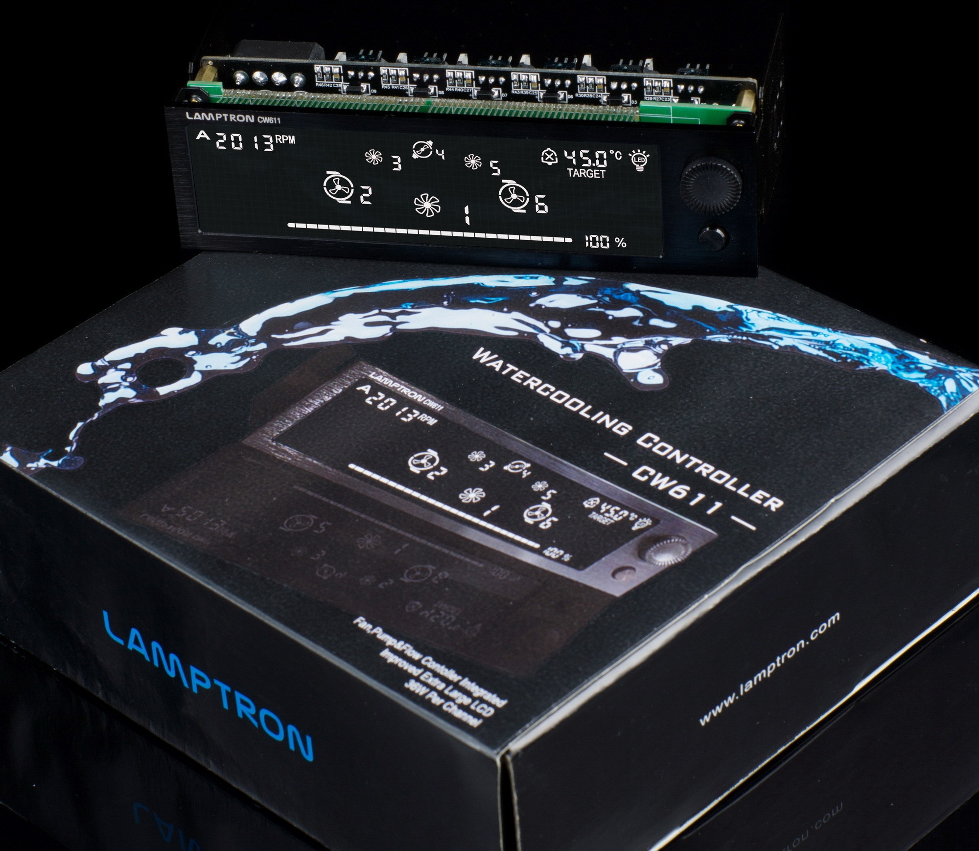 Lamptron CW611 Fan/Watercooling Controller - 6 channel x 36W Black ...